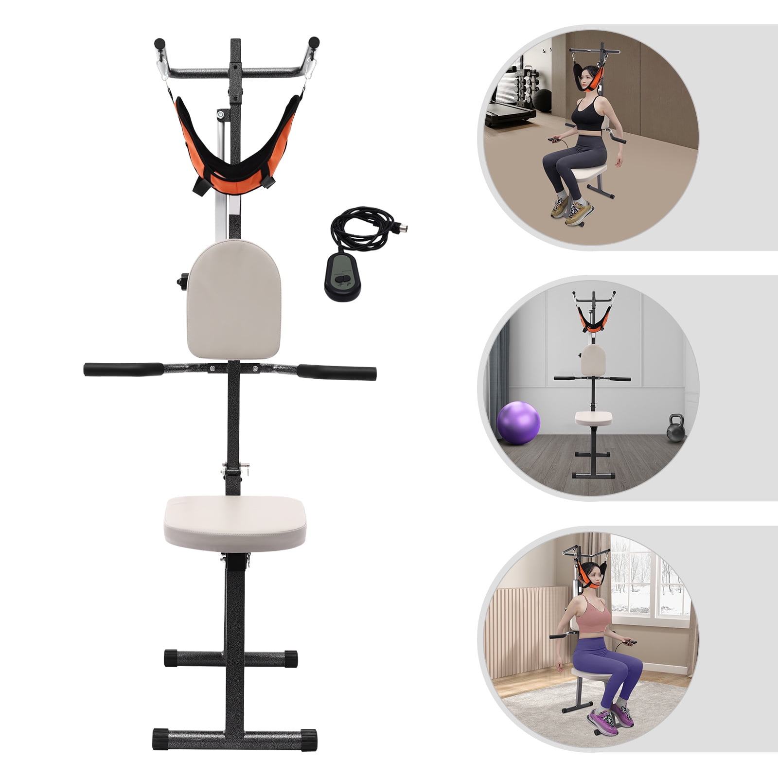 Electric Traction Chair for Neck , Adjustable Strength, 200N Load ...