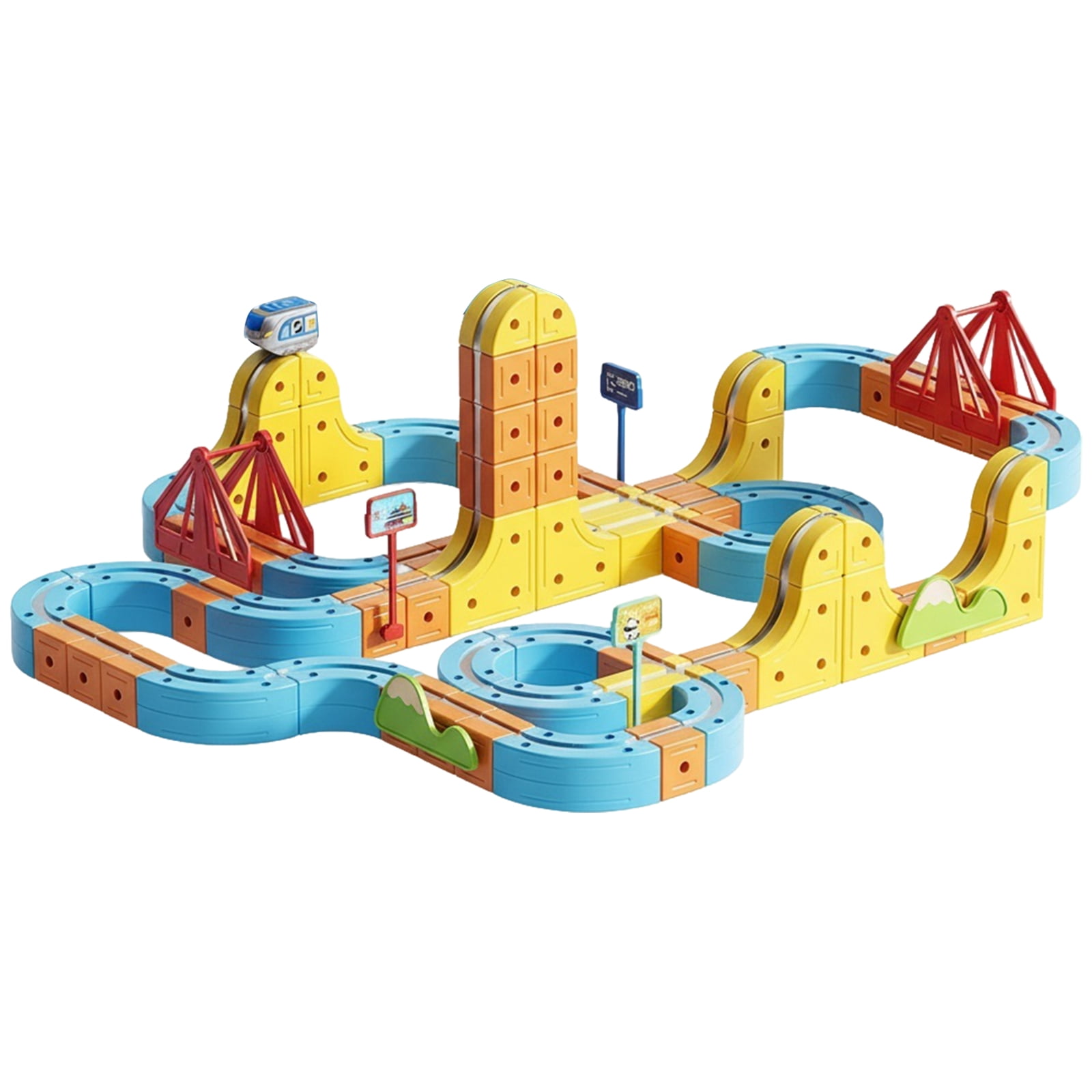 Electric Train Set with 3D Magic Flexible Race Tracks for Kids, 156PCS ...