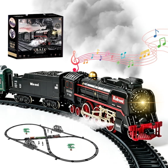 Electric Train Set, Remote Control Train Toys with Luxury Track ...