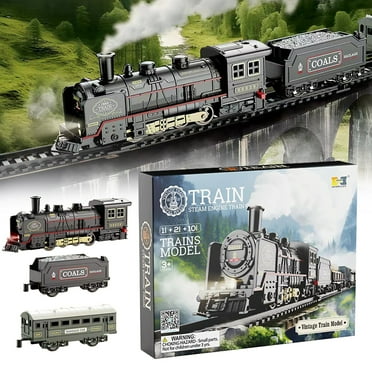 Electric Train Sets for Kids Metal Alloy Christmas Train Toys Steam ...