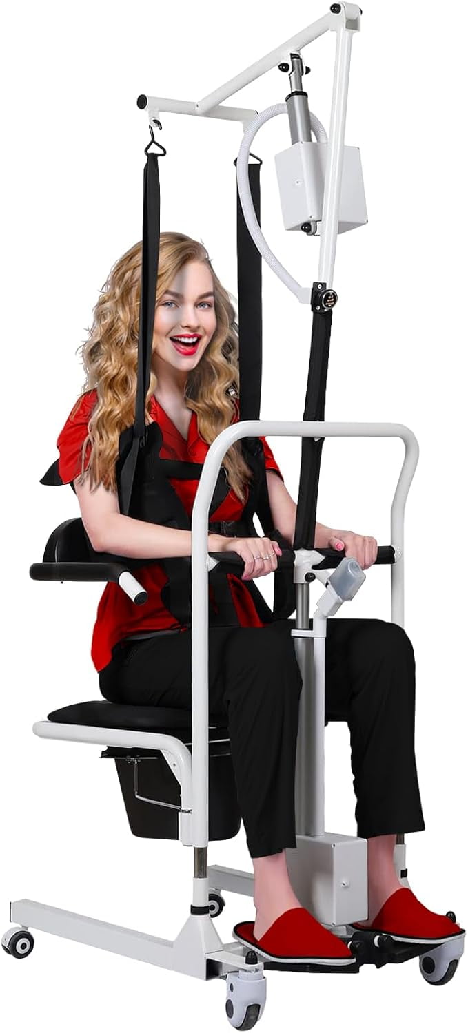 Electric Transfer Patient Lift Chair (4 in 1) 180° Split Mobility Seat ...