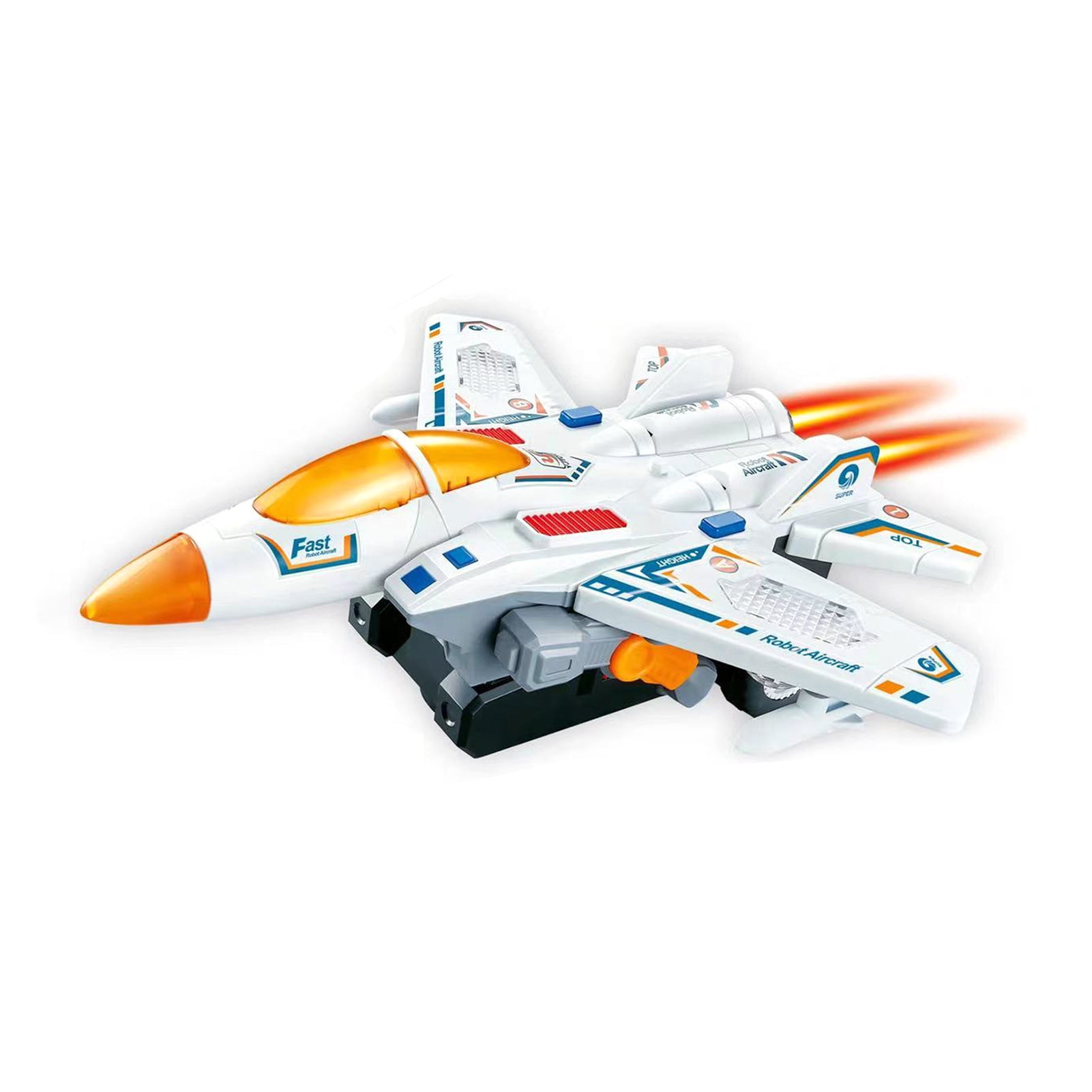 Electric Transforming Robot Car Toy with Music Light Automatic Obstacle ...
