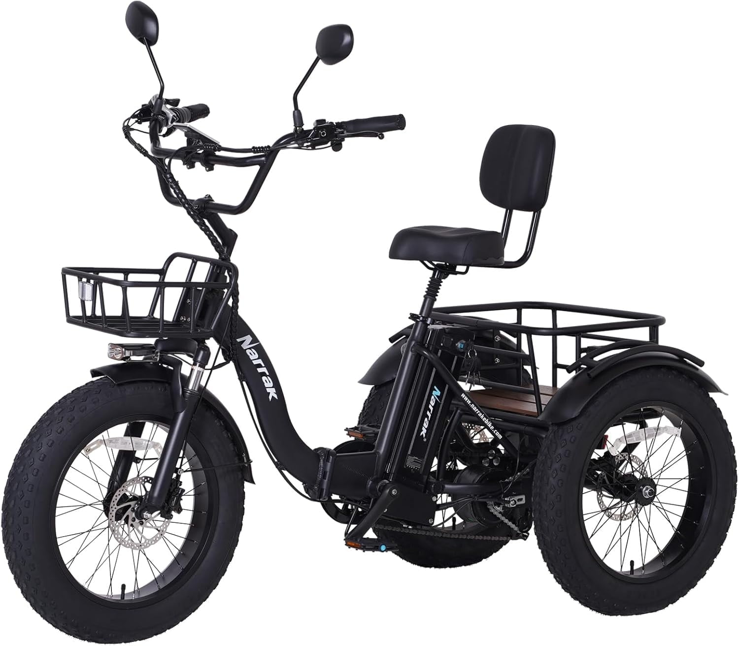 Electric Folding Tricycle for Adults, 750W(Peak 1350W), 48V13Ah Ebike ...