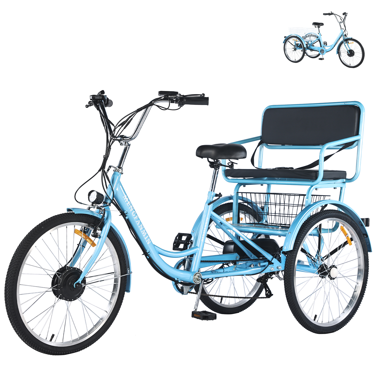 Electric Tricycle for Adults,3 Wheel Trike Ebike 24 Inch,36V13AH Li ...