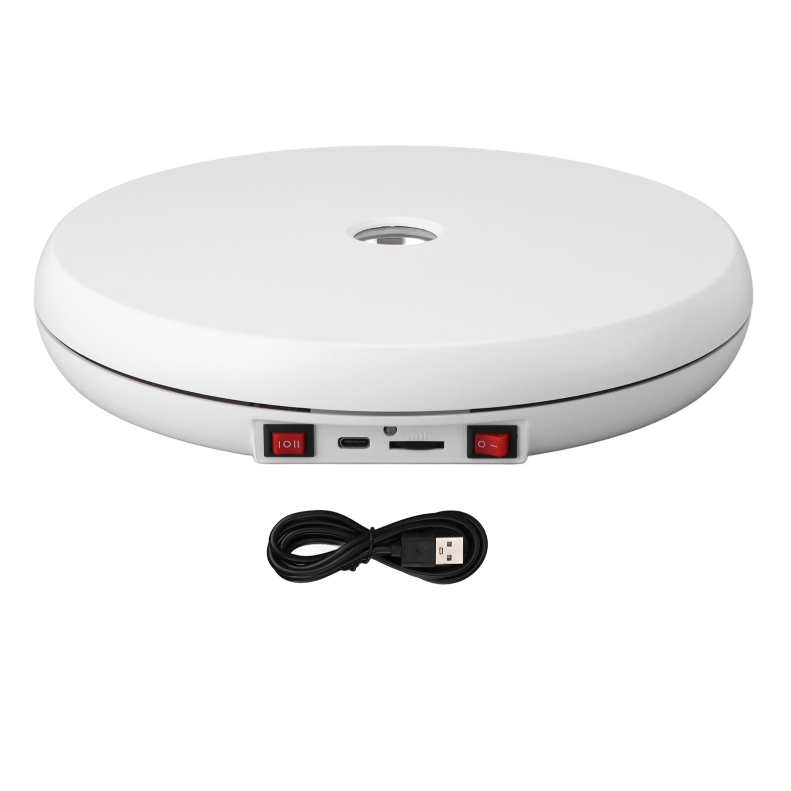 Electric Turntable Display Stand, White 55lbs Load Rotating Display ...