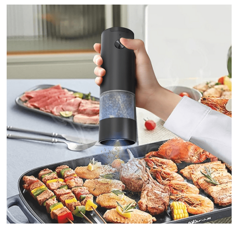 Electric USB Rechargeable Salt and Pepper Grinder Adjustable Coarseness ...