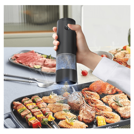 Electric USB Rechargeable Salt and Pepper Grinder Adjustable Coarseness ...