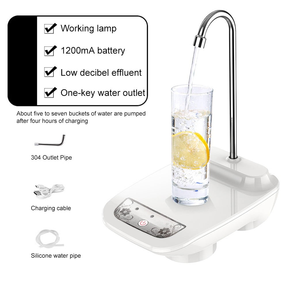 Electric USB Water Dispenser for 2.5-5 Gallon Bottles - Black/White ...