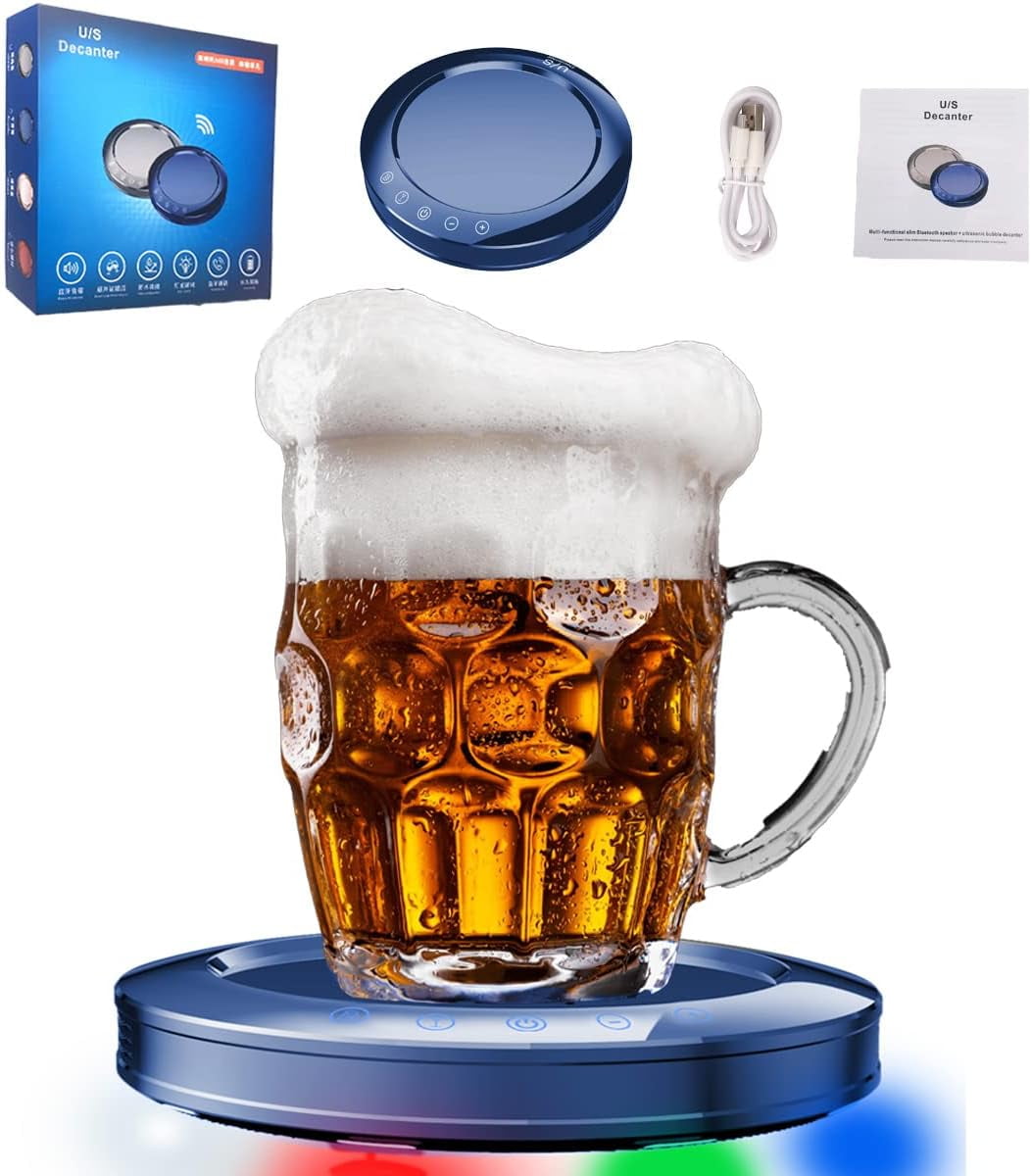 Electric Ultrasonic Beer Foamer Wine Decanter Built in 4000mAh,LED game ...