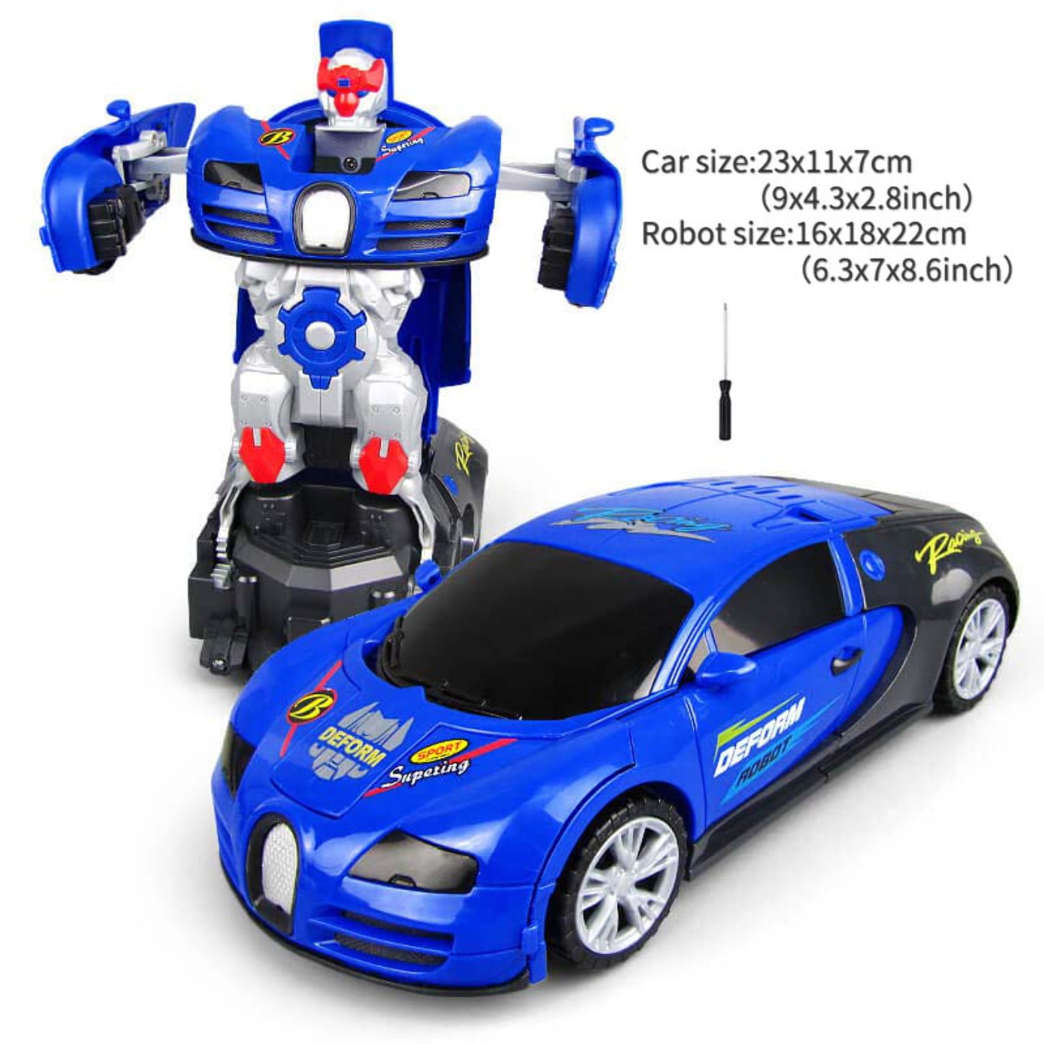 Electric Universal Deformation Toy Car, Automatic Collision Sensing, 3 ...