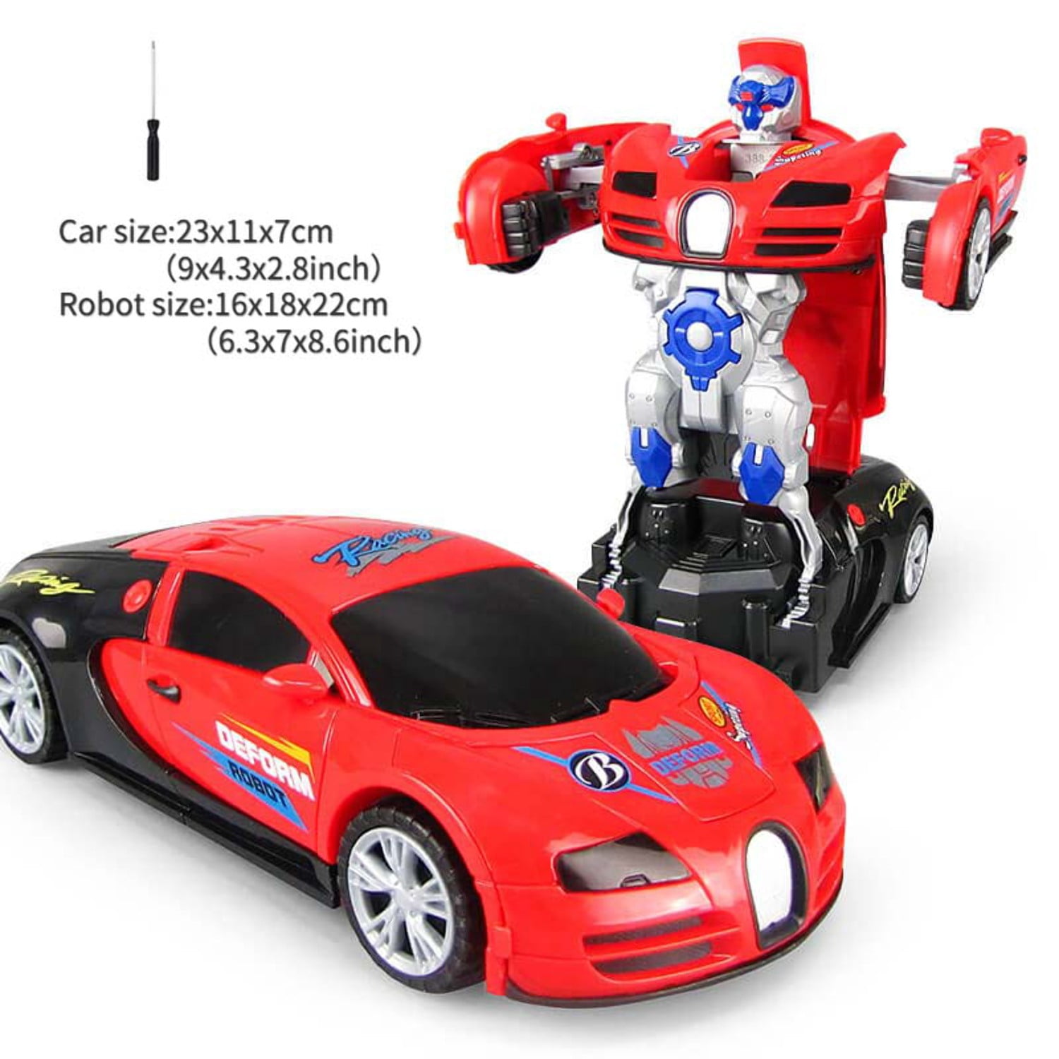 Electric Universal Deformation Police Toy Car (Need 3 AAA batteries ...