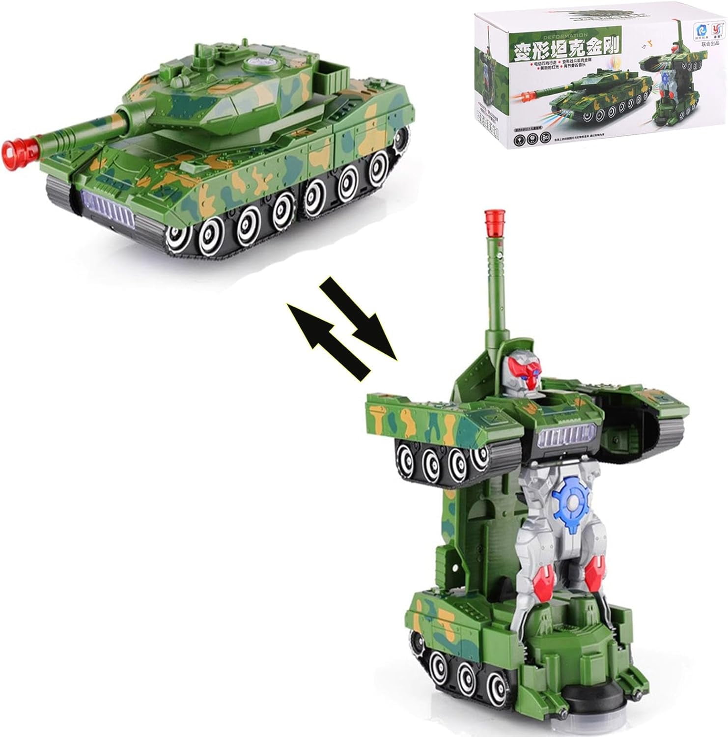 Electric Universal Deformation Police Toy Car, Transforming Robot ...