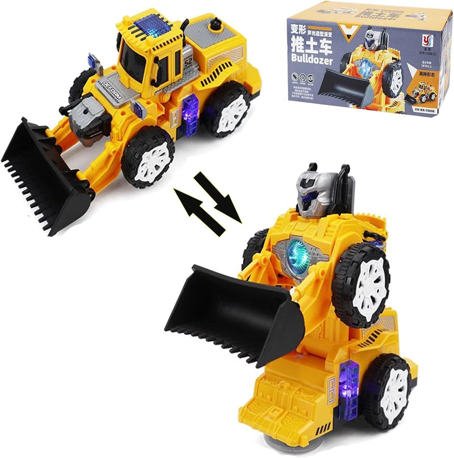 Electric Universal Deformation Police Toy Car, Transforming Robot ...