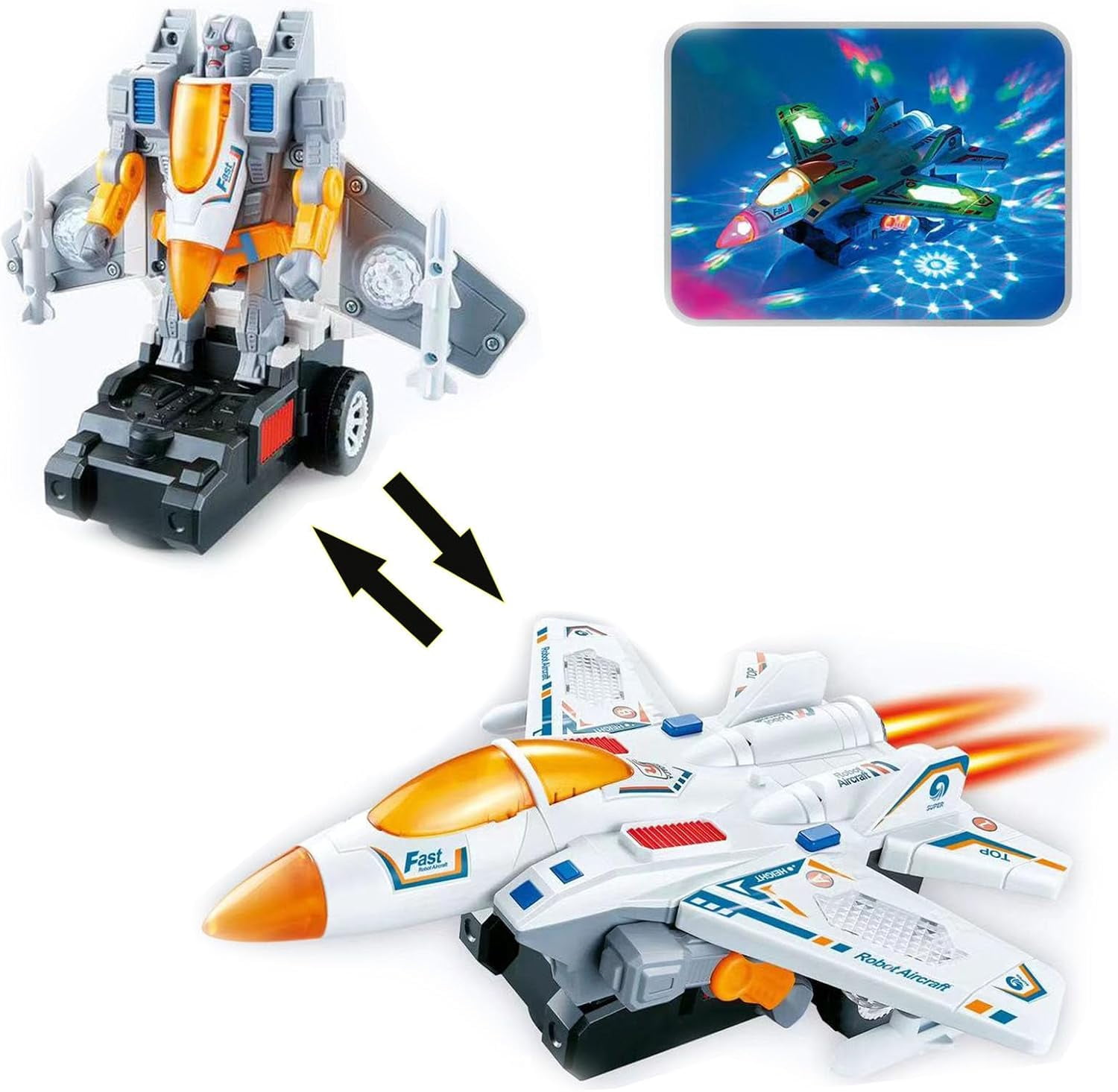 Electric Universal Deformation Police Toy Car, Transforming Robot ...