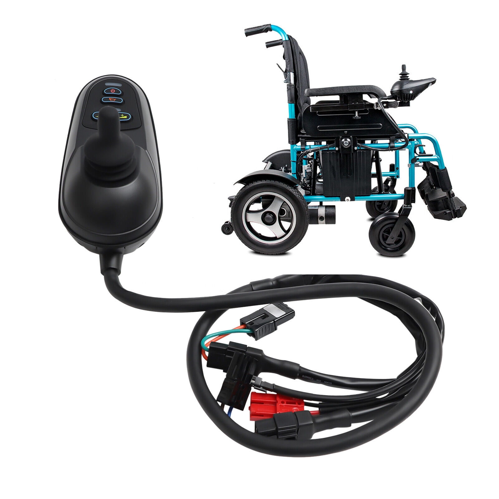 Electric Universal Rocker 24V DC 4 Key Wheelchair Joystick Controller ...