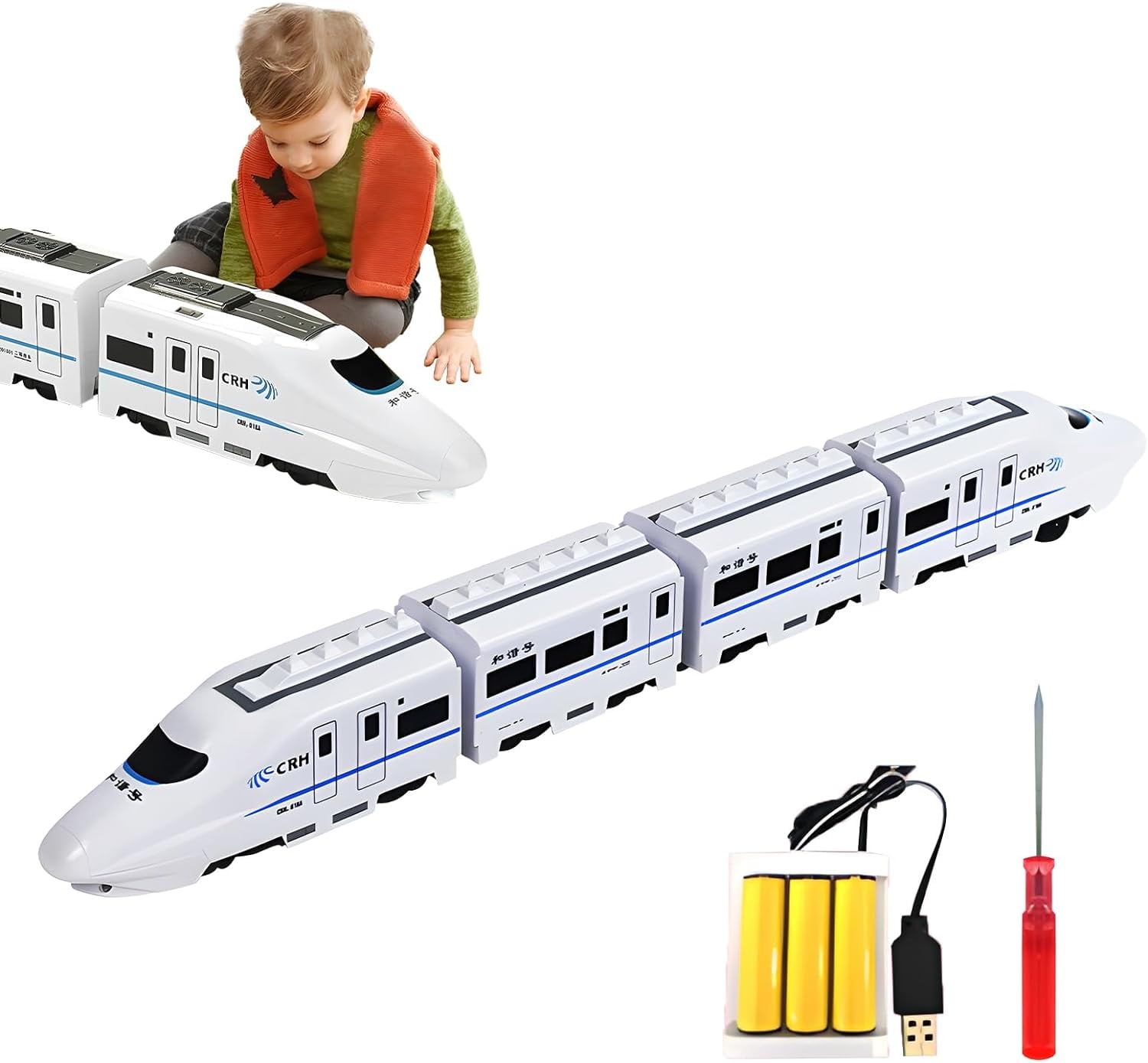 Electric Universal Simulation High Speed Railway Harmony Train Toy ...