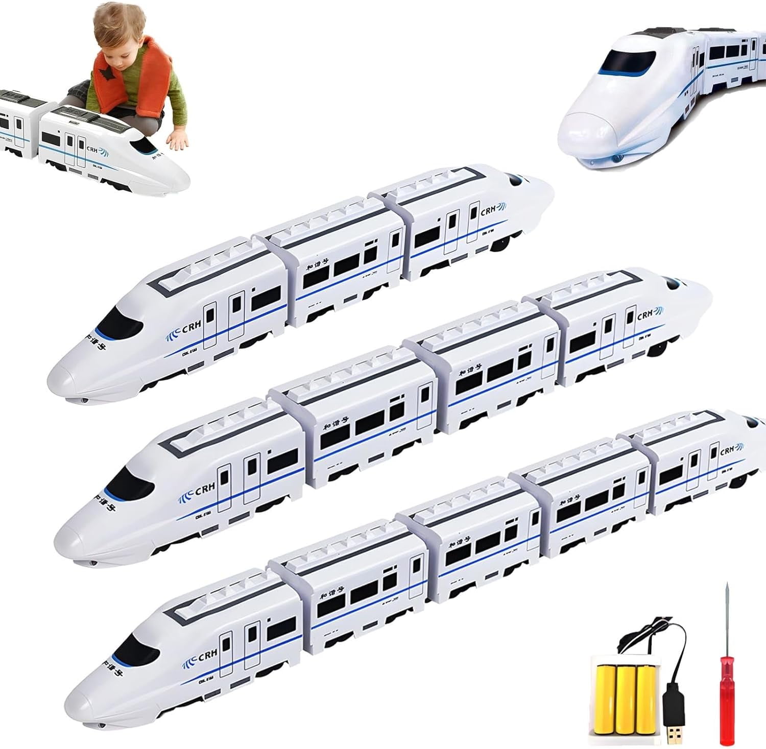 Electric Universal Simulation High Speed Railway Harmony Train Toy ...