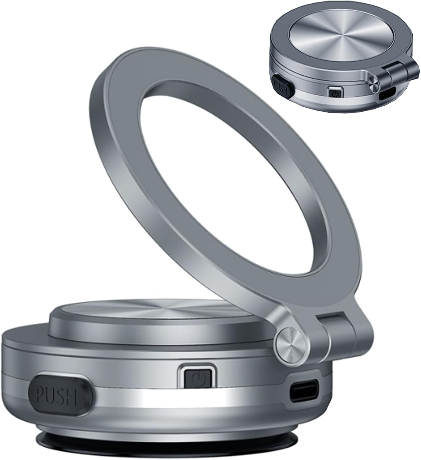 Electric Vacuum Magnetic Car Phone Mount - 360° Rotating Magnetic Phone ...