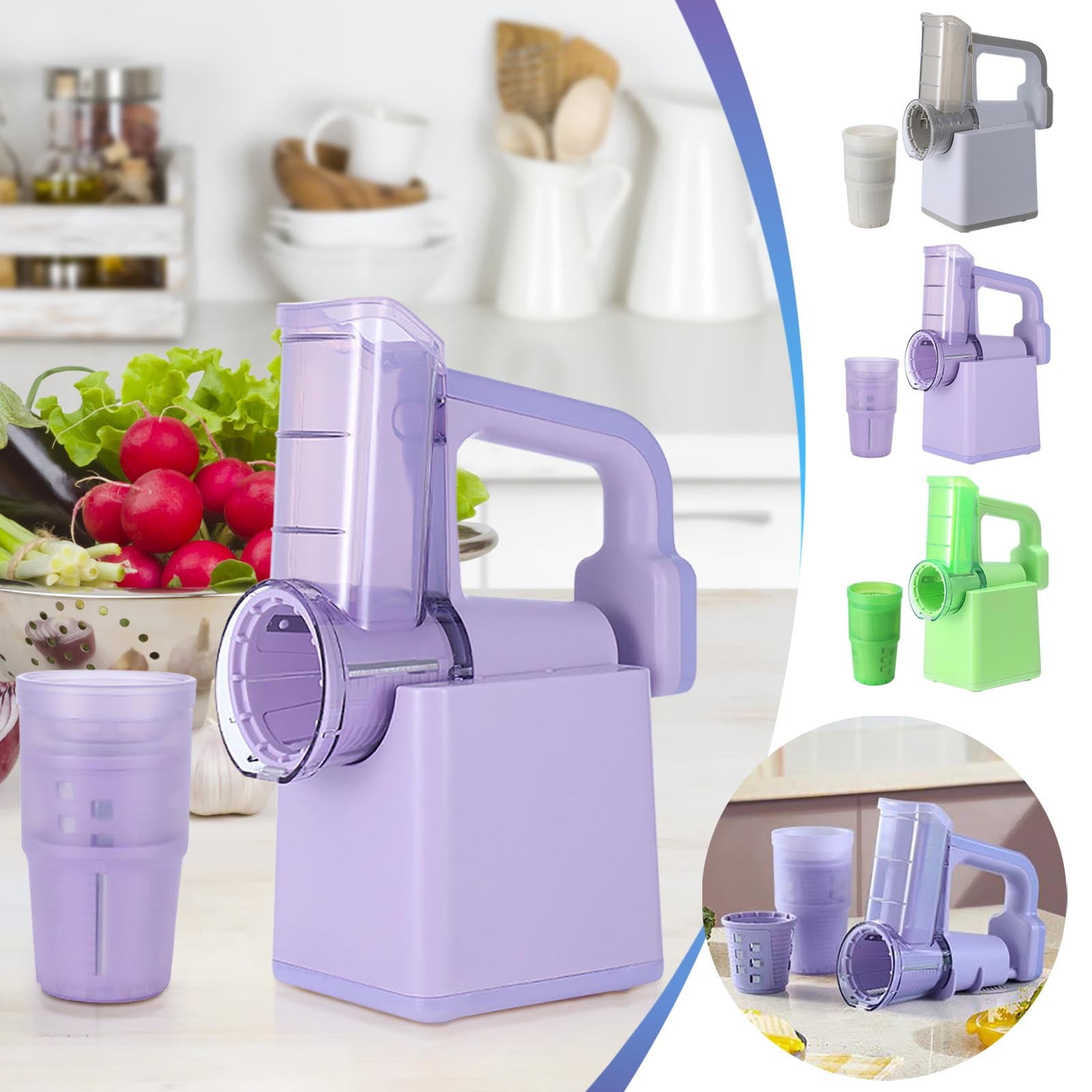 Electric Vegetable Slicer,Cheese Shredder,8-Speed Adjustable,Stainless ...