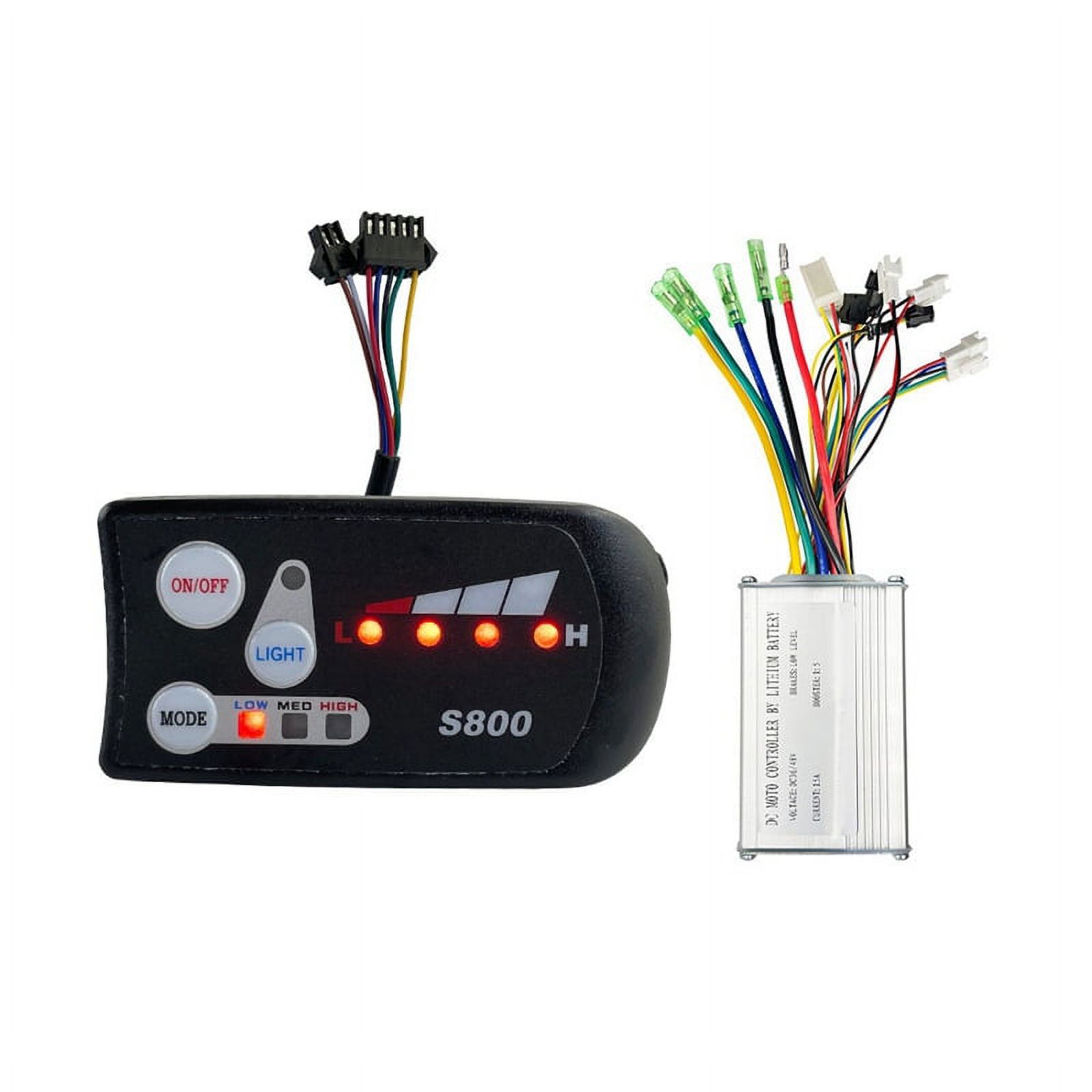 Electric Vehicle 36V48V Brushless Motor 6 Tubes 15A Intelligent Controller LED-S800 Instrument ...