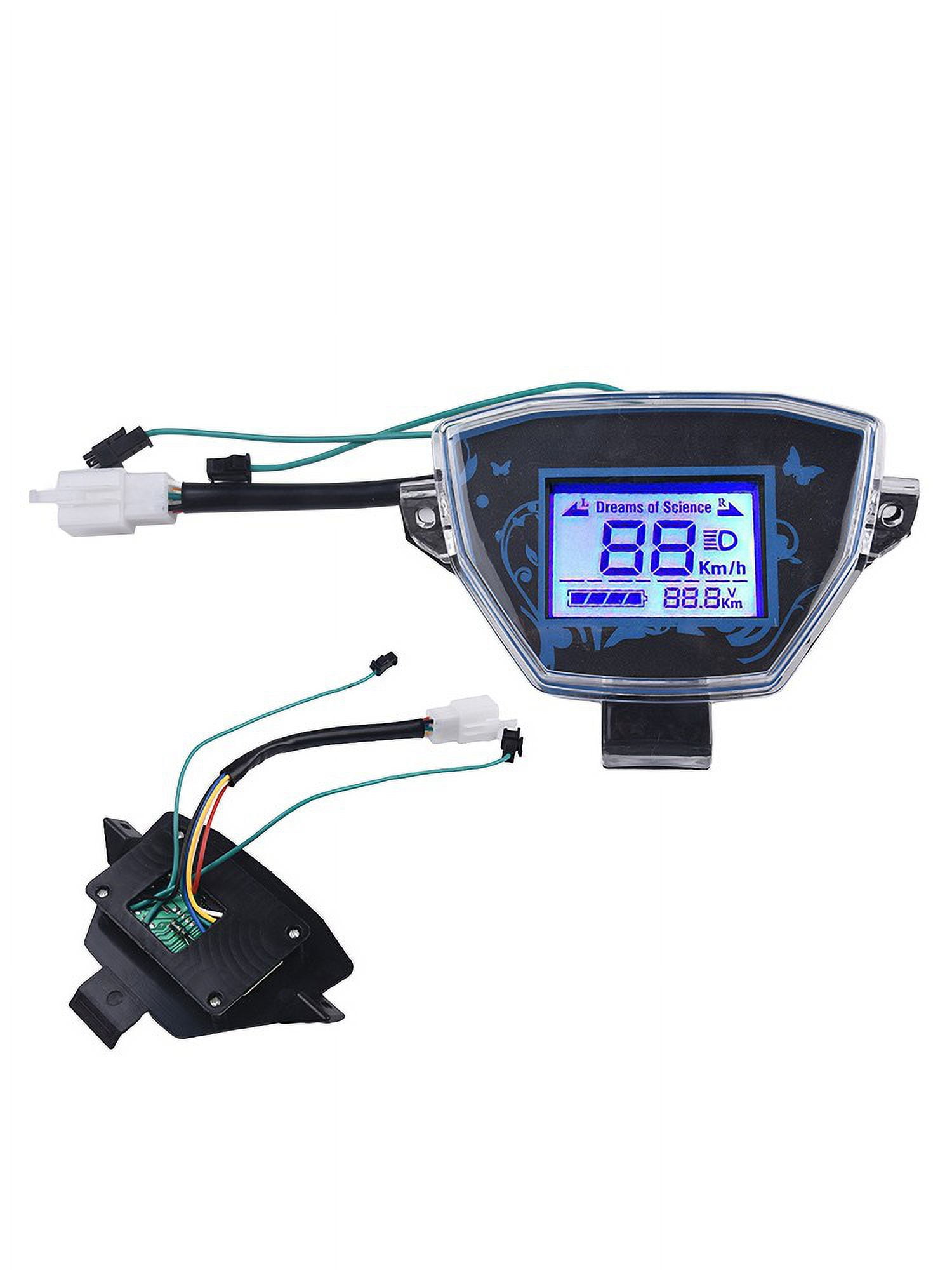 Electric Vehicle Ebike Scooter Lcd Display Motor Speedmeter Screen 48 ...