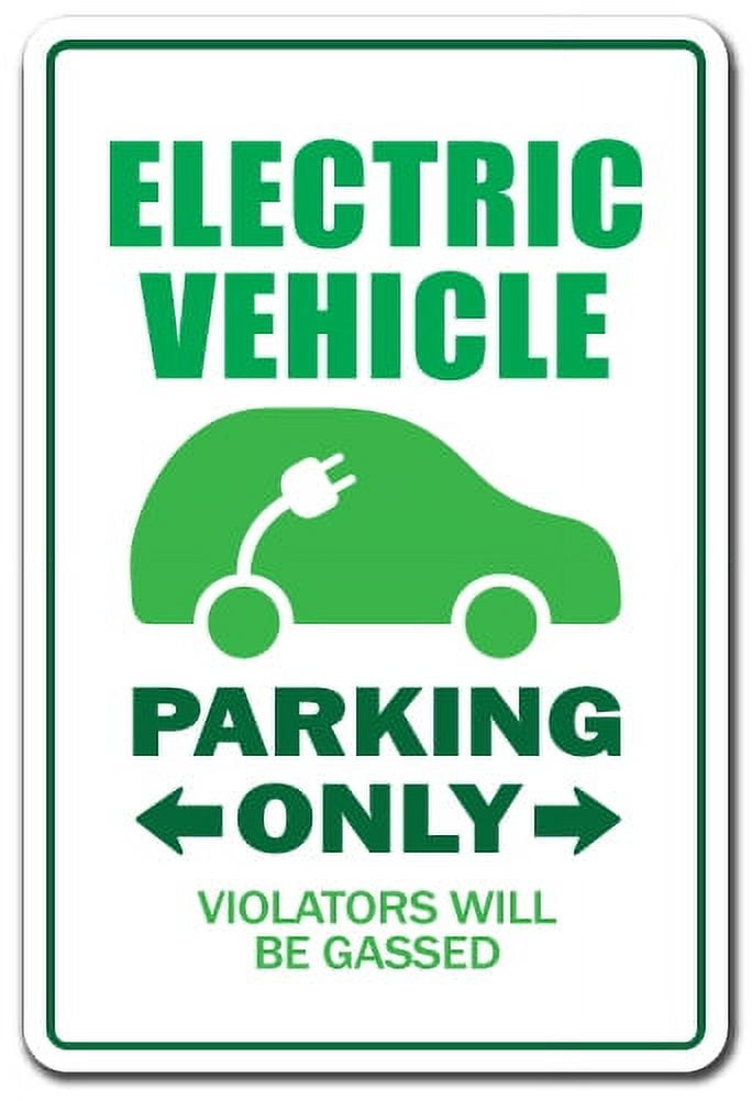 Electric Vehicle Novelty Sign | Indoor/Outdoor | Funny Home Décor for ...