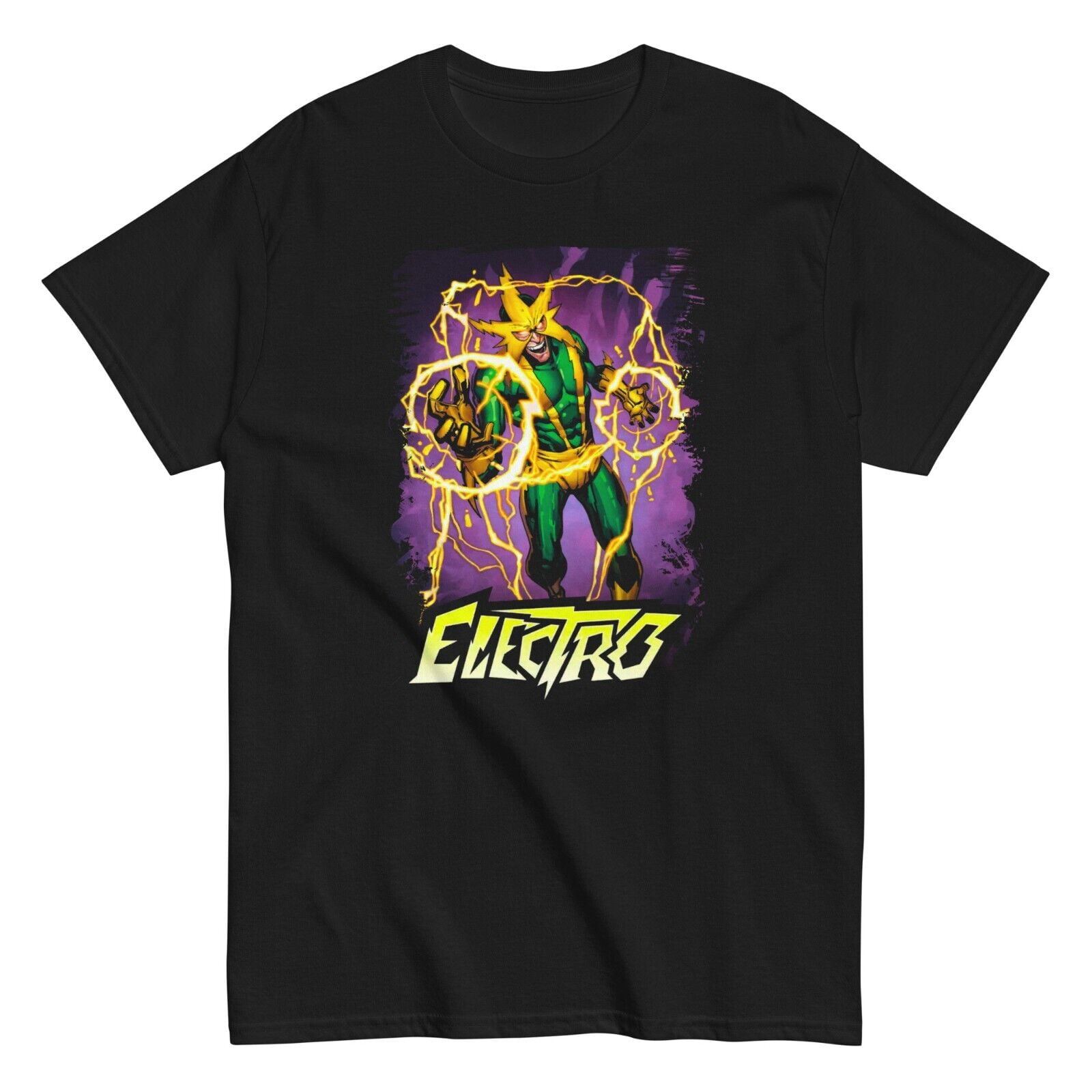 Electric Villain Graphic Shirt – Lightning Comic Universe Style Tee S ...