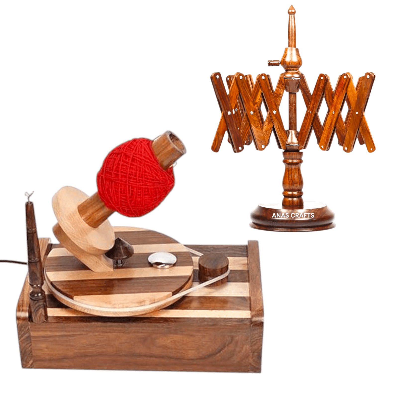 Electric Vintage Rosewood Yarn Winder Set Ball Winder Set Swift Heavy ...
