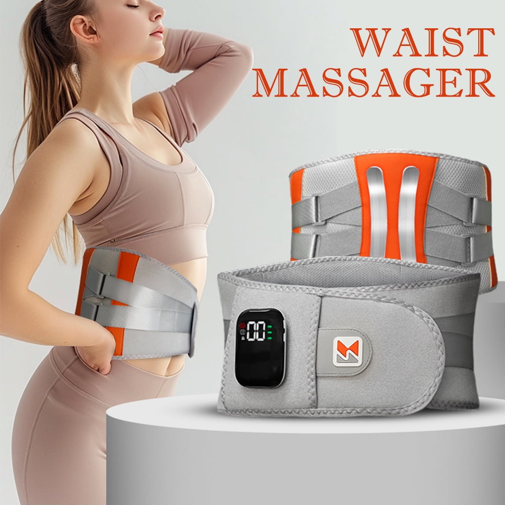 Electric Waist Massager Vibration Hot Compress Lumbar Brace Belt ...