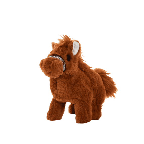 Electric Walking Horse Plush Toy with Sound and Tail Wagging, Soft ...