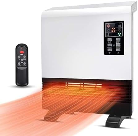 Electric Wall Heater, 1500W Floor & Wall Mounted Heater with Remote ...