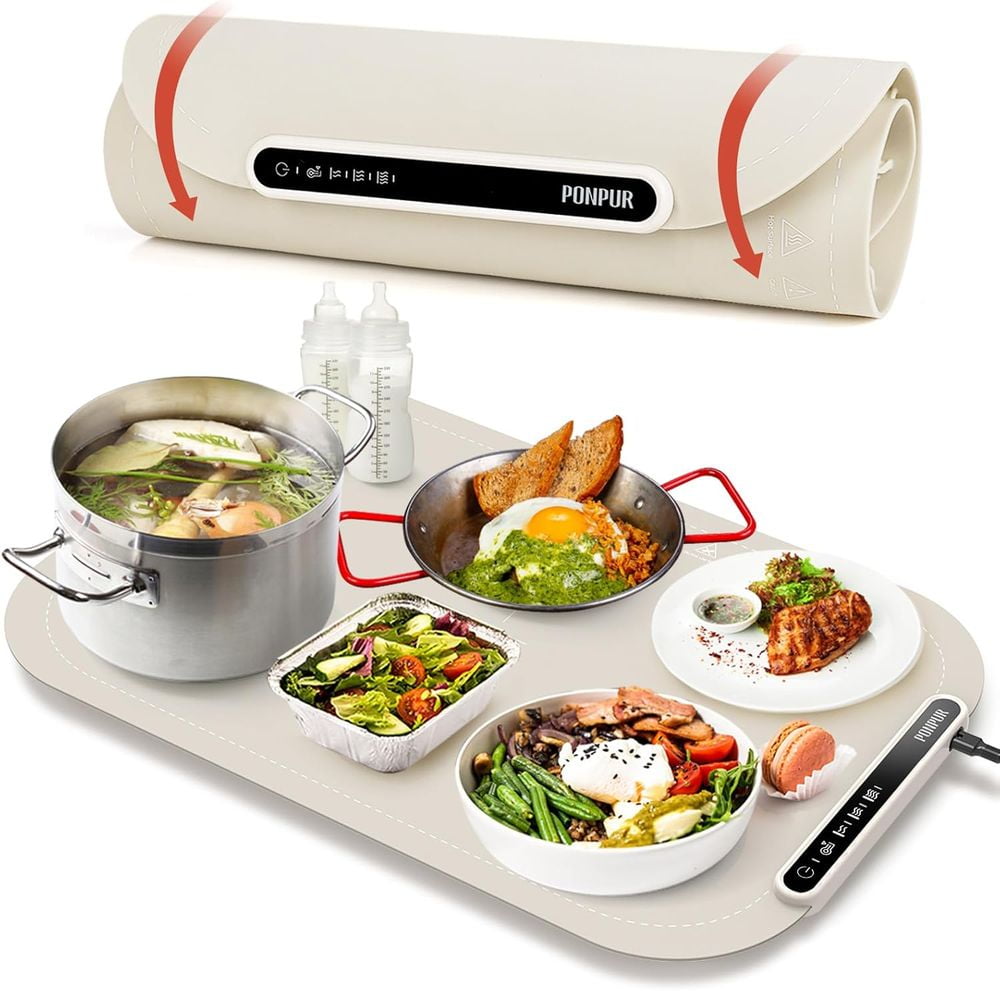 Electric Warming Mat for Food, 3 Adjustable Temperature - PONPUR ...