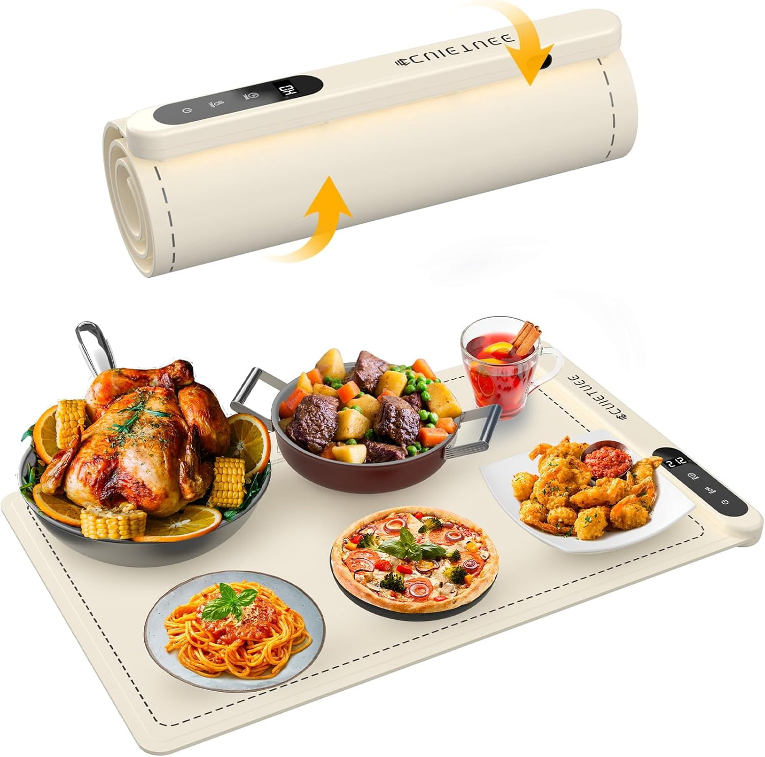 Electric Warming Tray 500W Upgraded Graphene Heat-Conducting Material ...