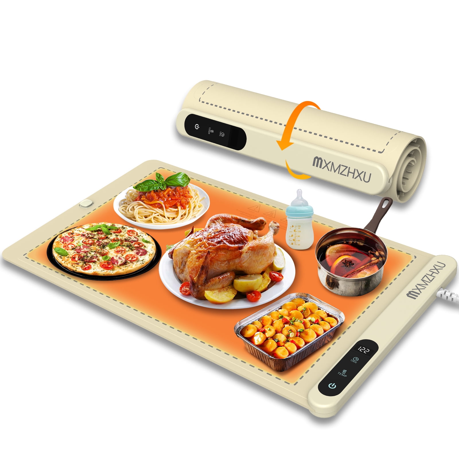 Electric Warming Tray, Foldable Food Warming Tray with 6 Temperature ...