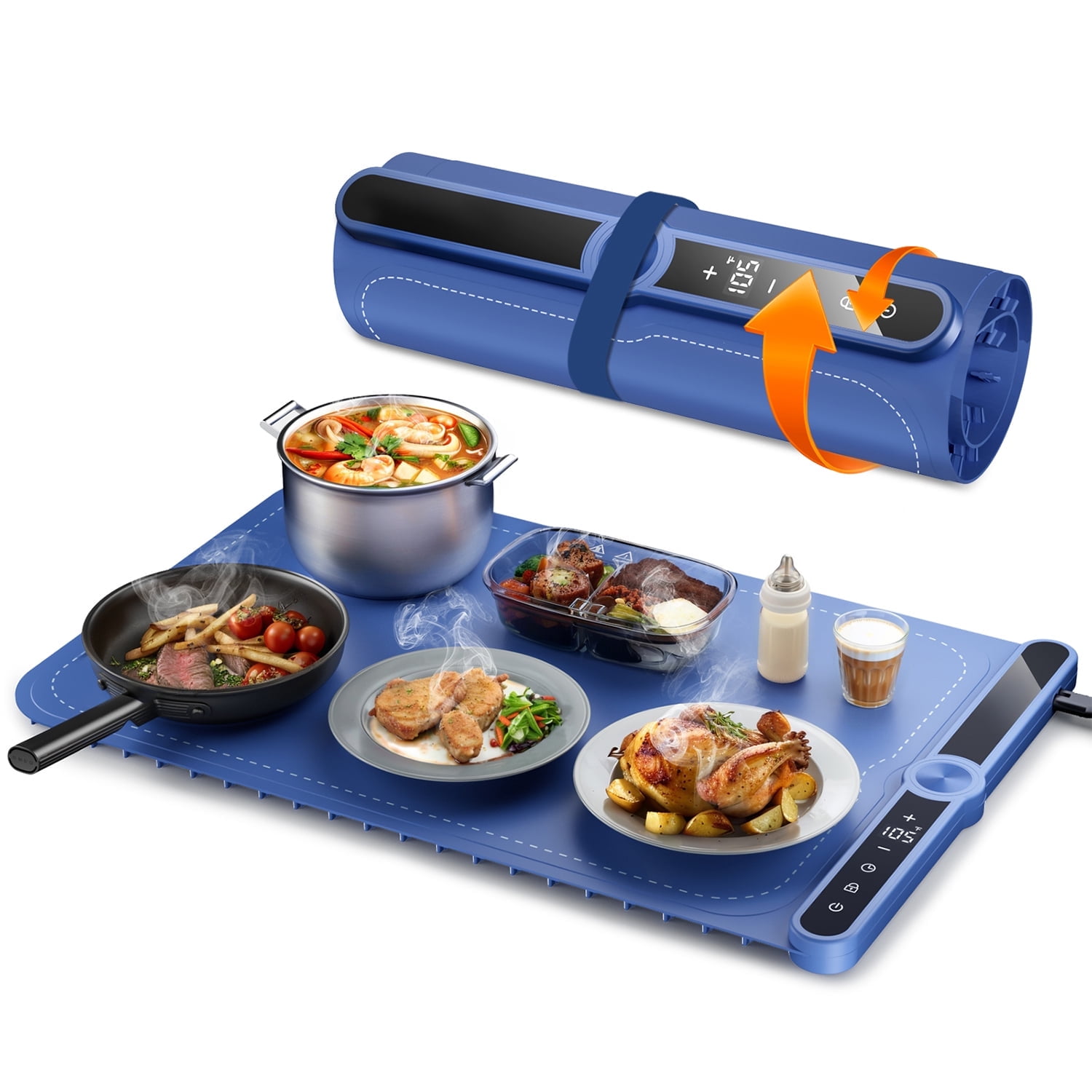 UWANTME Electric Warming Tray, Food Warming Mat with 9 Temperature ...