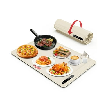 Electric Warming Tray with Temperature Settings, Foldable Food Warmer ...