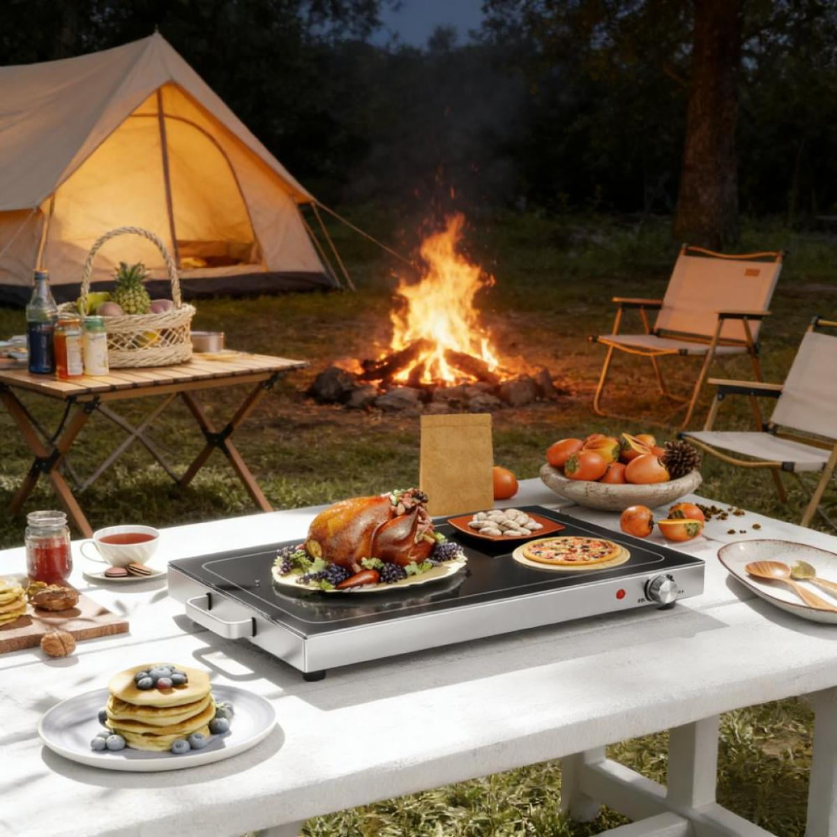 Electric Warming Tray with Cool-Touch Handles,Food Warmer with ...