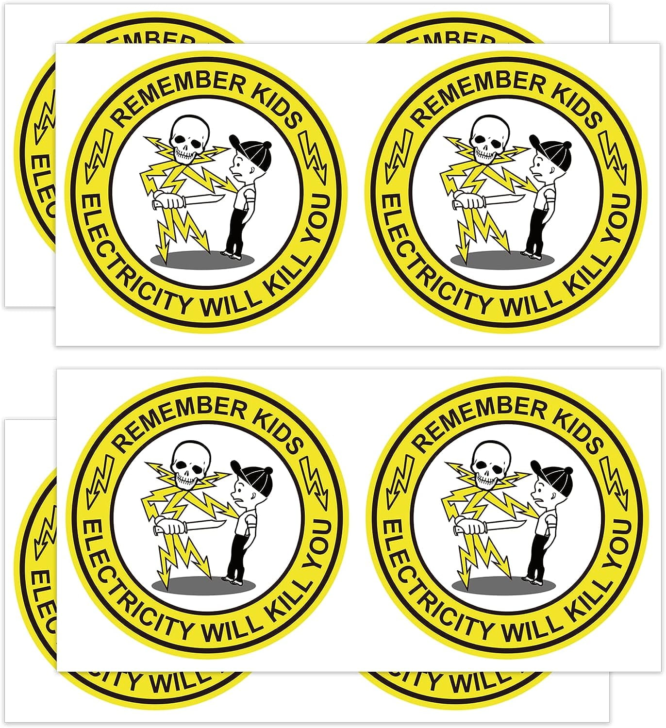 Electric Warning Label Electricity Will Kill You Sticker High Voltage ...