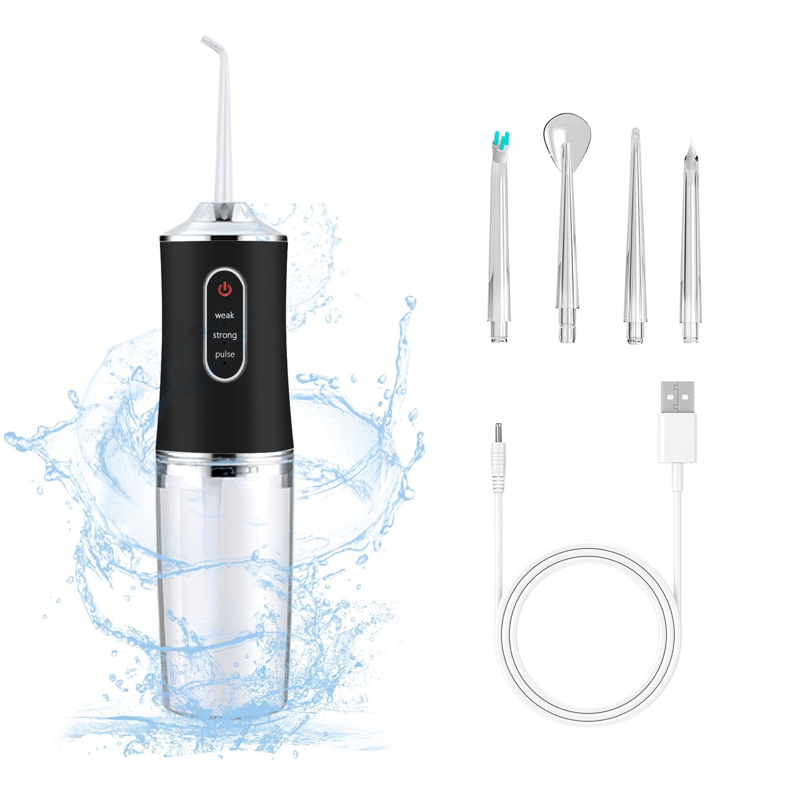 Electric Water Flosser Cordless AIF9 for Teeth 3 Modes 4 Jet Tips ...