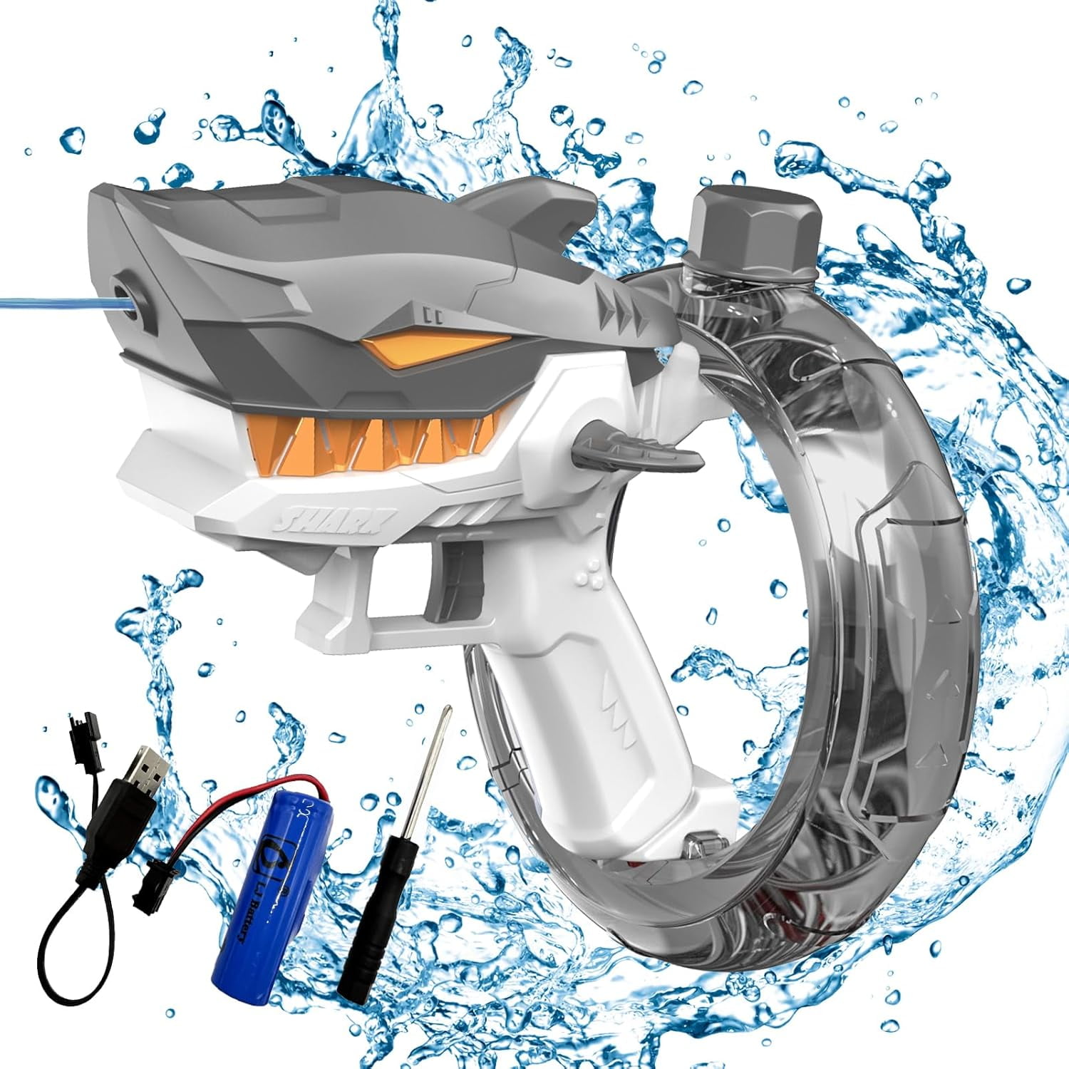 Electric Water Gun - Shark Water Guns for Kids Adults, 32FT Automatic ...