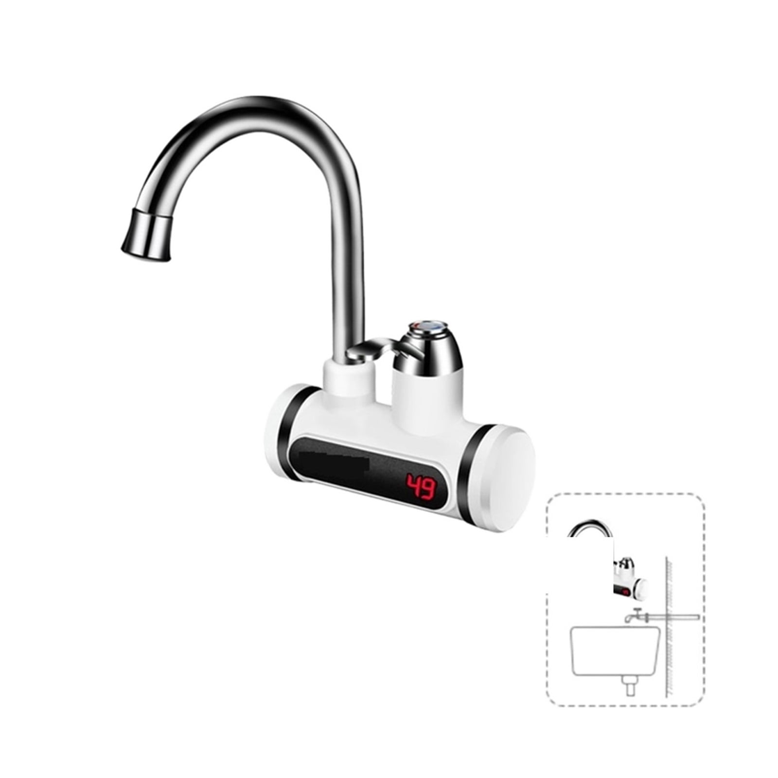 Electric Water Heater,Kitchen Faucet Tankless Instant Heating Water Tap ...