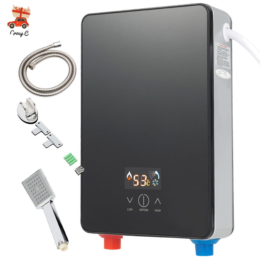 Electric Water Heater for Shower – 6500W Fast Heating, LED Display ...