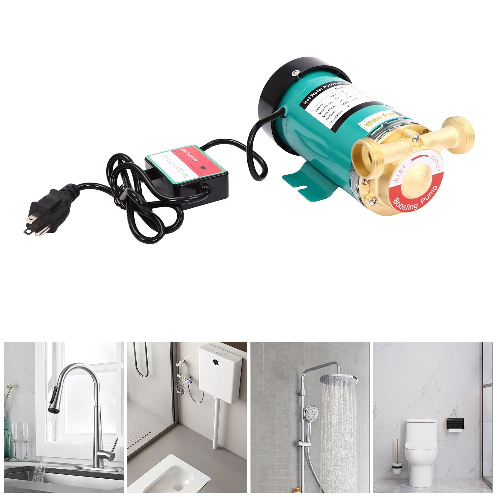 Electric Water Pump 120W, 1-Inch Discharge & Thermal Protection ...