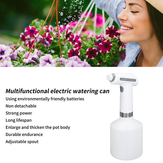 Electric Watering Spray Bottle, High Pressure, Rotating Nozzle, Power ...