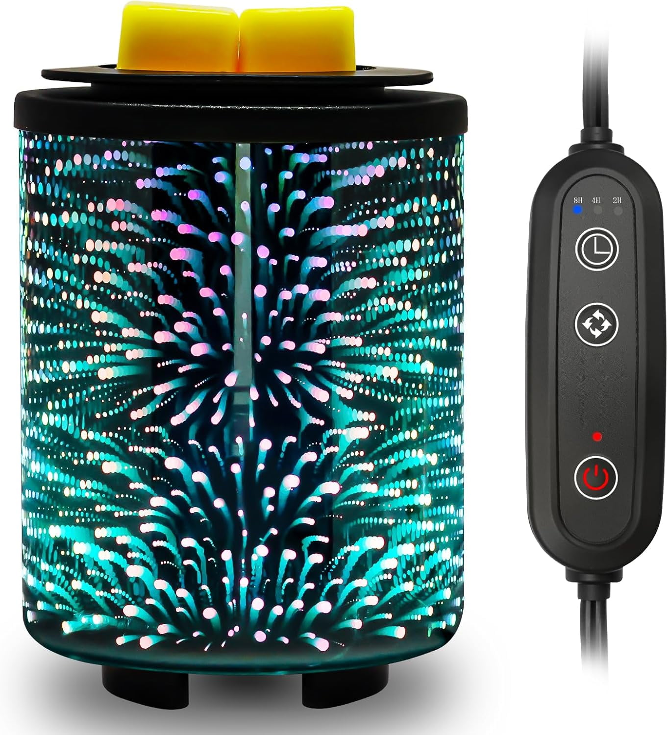 Electric Wax Melt Warmer with Timer (2/4/8H), 7-Color Changing LED ...