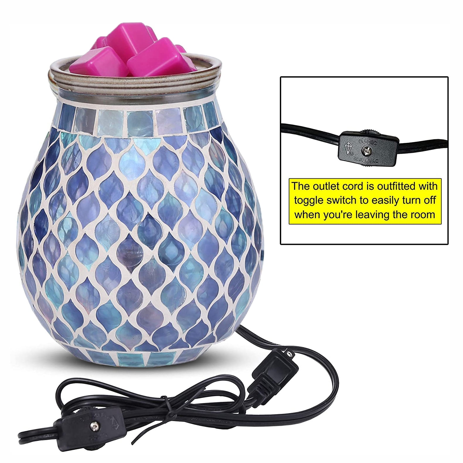 Electric Wax Warmer Scented Wax Melting Lamp LED Night Lamp Burner ...