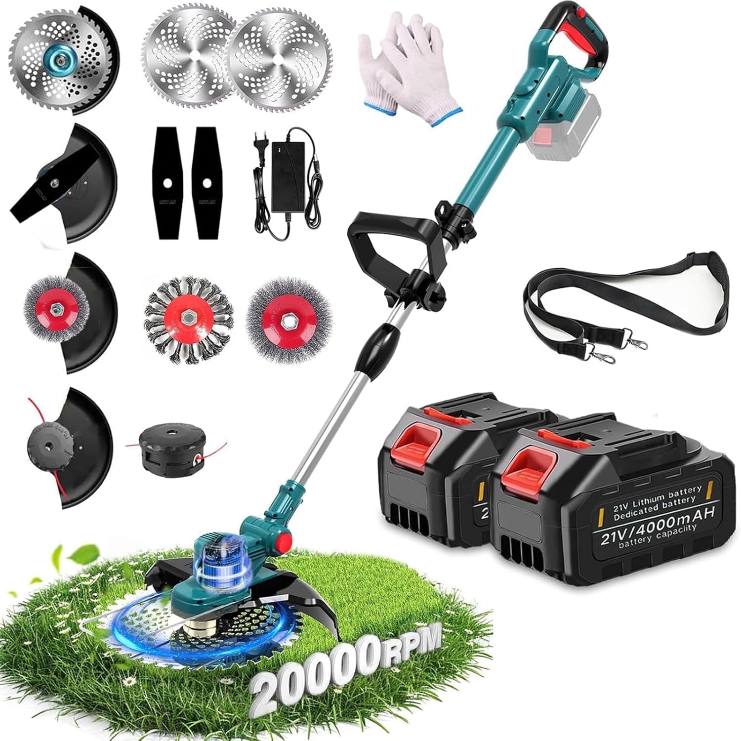 Electric Weed Eater 7lb Ultra-Light Weed Wacker Battery Powered,Brush ...