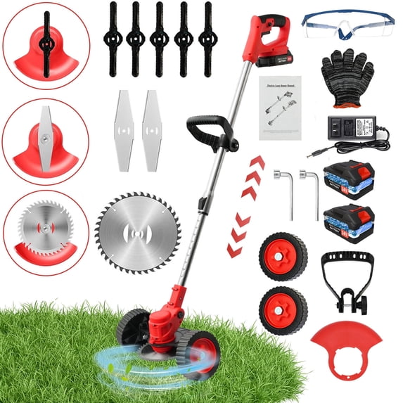 CATGOOD Cordless Grass Trimmer Weed Eater 21V 650W Lightweight Edger ...