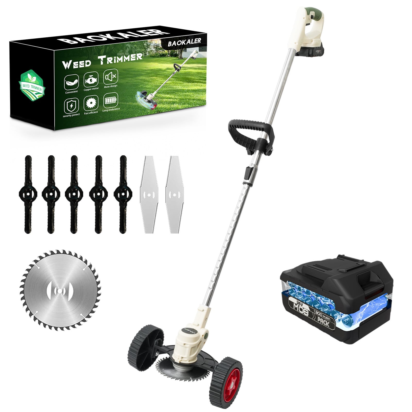 Electric Weed Eaters String Trimmer,21V Weed Trimmer Edger with 500W ...
