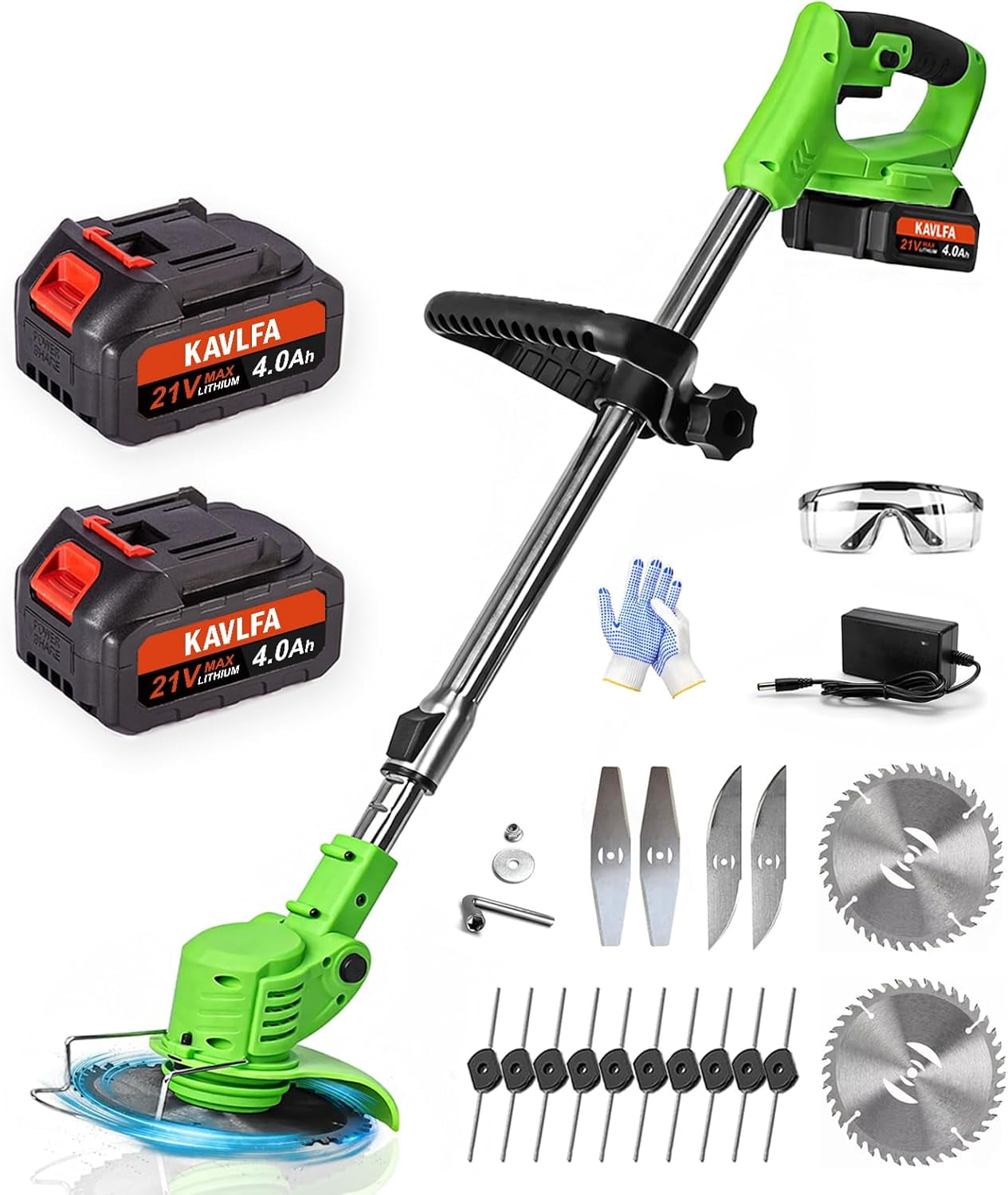 Electric Weed Wacker Cordless, 21V Weed Cordless Eater, 4 in 1 ...